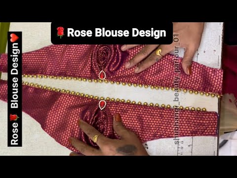 🌹Rose Blouse Design Cutting | creative design | #rosedesign #fashion # ...