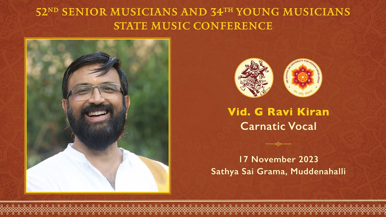 Carnatic Vocal Recital by Vid. G Ravi Kiran | Live | 17 Nov 2023 ...
