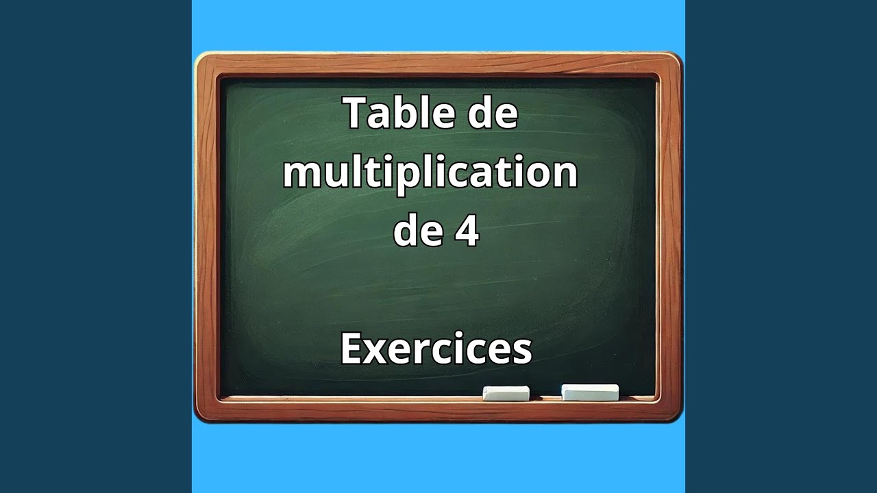 Table de multiplication de 4 Exercices - YouTube