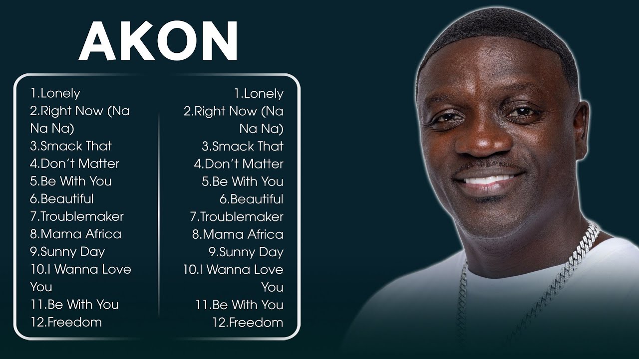 AKON ~ Greatest Hits Full Album 2024 ~ Top 20 Hits Playlist 2024 ...