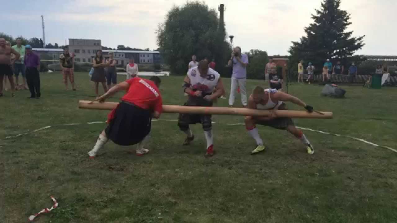 HIGHLAND GAMES 2015 LATVIA POLE PUSH FINAL(second round)/ SKOTU ...