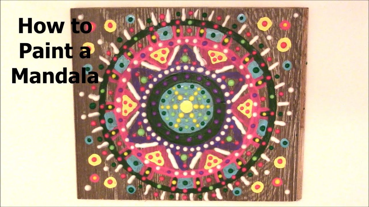 Acrylic Paint Ep. 12 | Mandala (with puffy paint) - YouTube