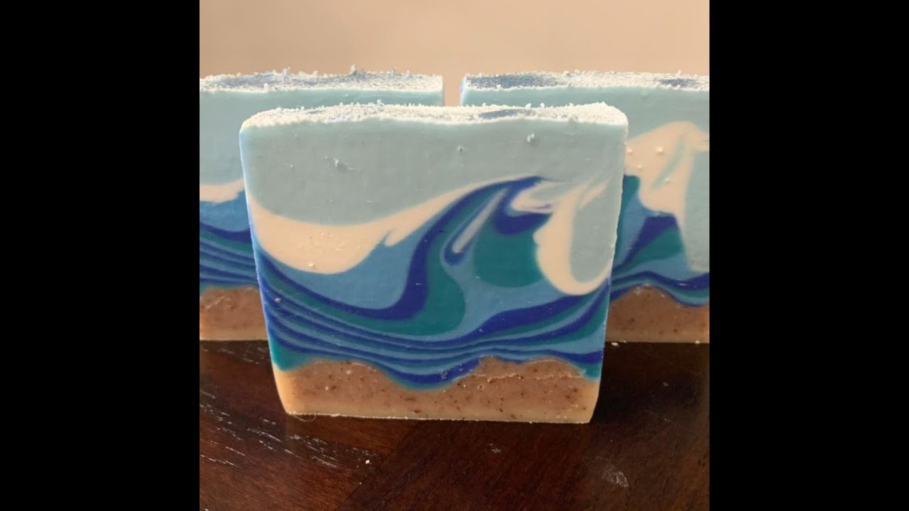 Making and Cutting "Ride the Wave" Soap - YouTube