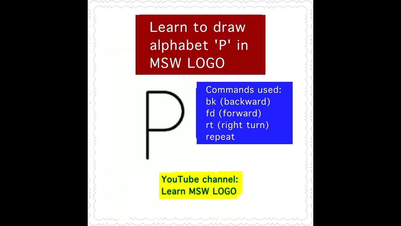 Alphabet P in MSW LOGO - YouTube