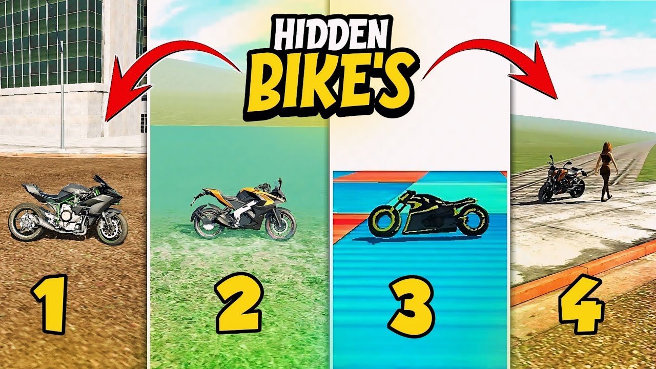FINDING a EPIC HIDDEN BIKE'S 😵 - IN INDIAN BIKES DRIVING 3D - YouTube