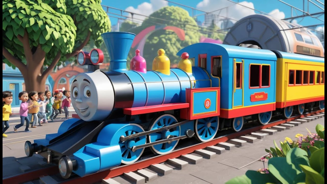 The Train on the Track Goes Choo Choo | Fun Train Song for Kids | Sing ...