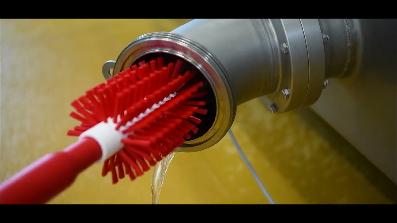 Vikan rørbørste til skaft Ø90mm medium - JustMore.dk - YouTube