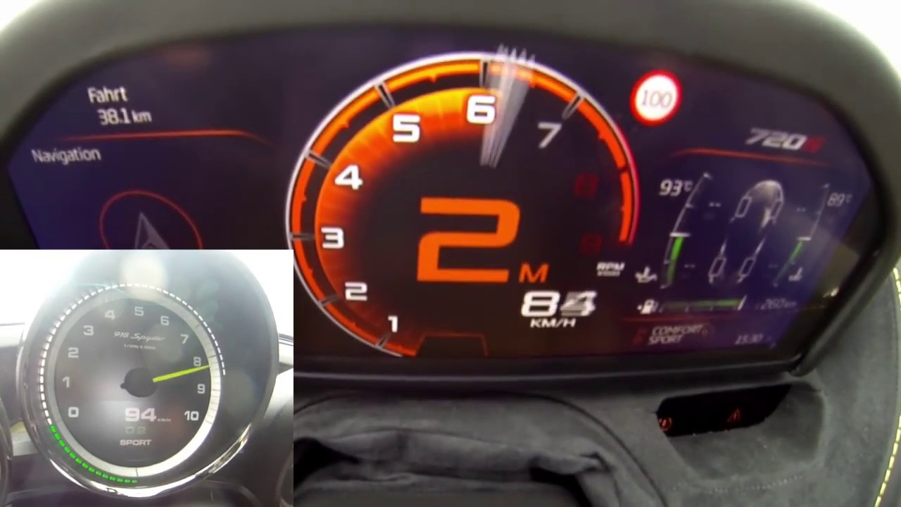 McLaren 720s vs Porsche 918 - YouTube