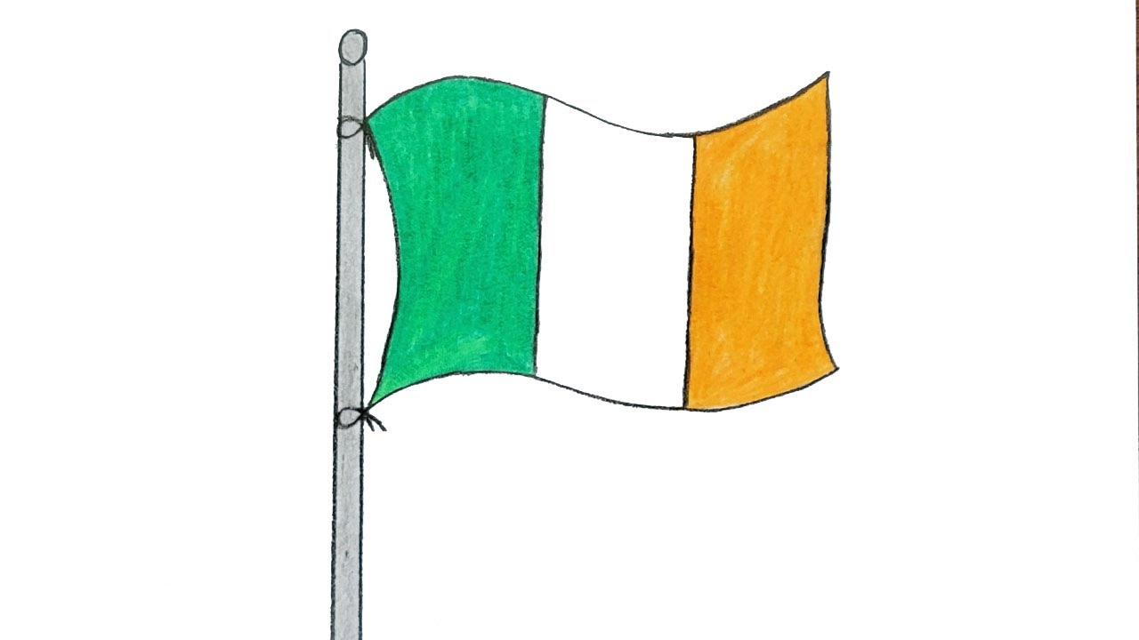 Step-by-Step Ireland Flag Drawing with National Anthem | Fun & Simple ...