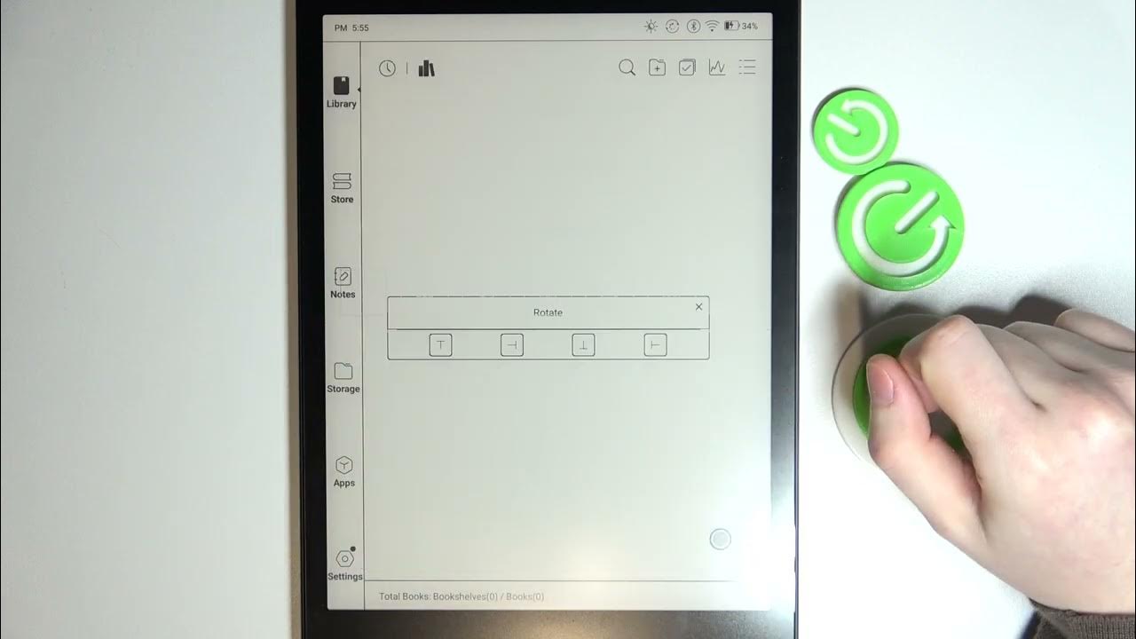 Onyx Boox Note 5 How To Rotate Screen - YouTube