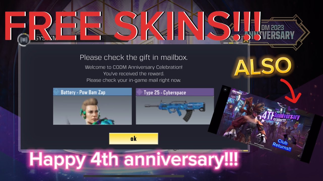 4th anniversary CODM free gift + Anniversary Trailer - YouTube