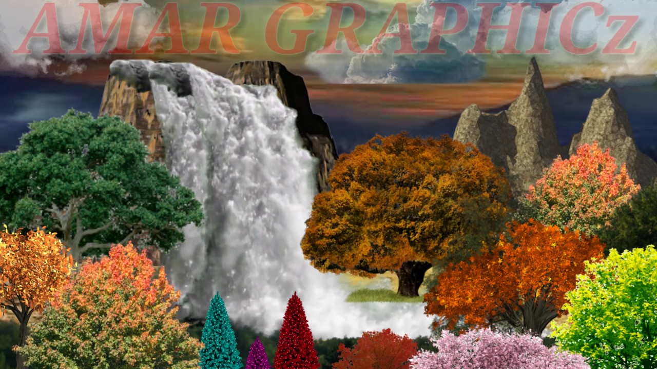 Water Falling graphics Art By Amar - YouTube