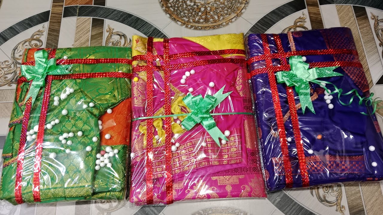 how to Pack a saree for a Bride wedding - YouTube