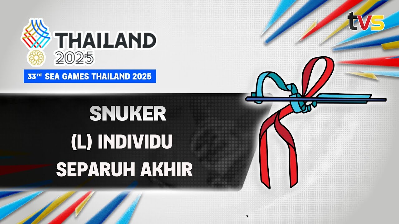(L) Snuker | Individu Separuh Akhir | SEA Games TVS 2025 - YouTube