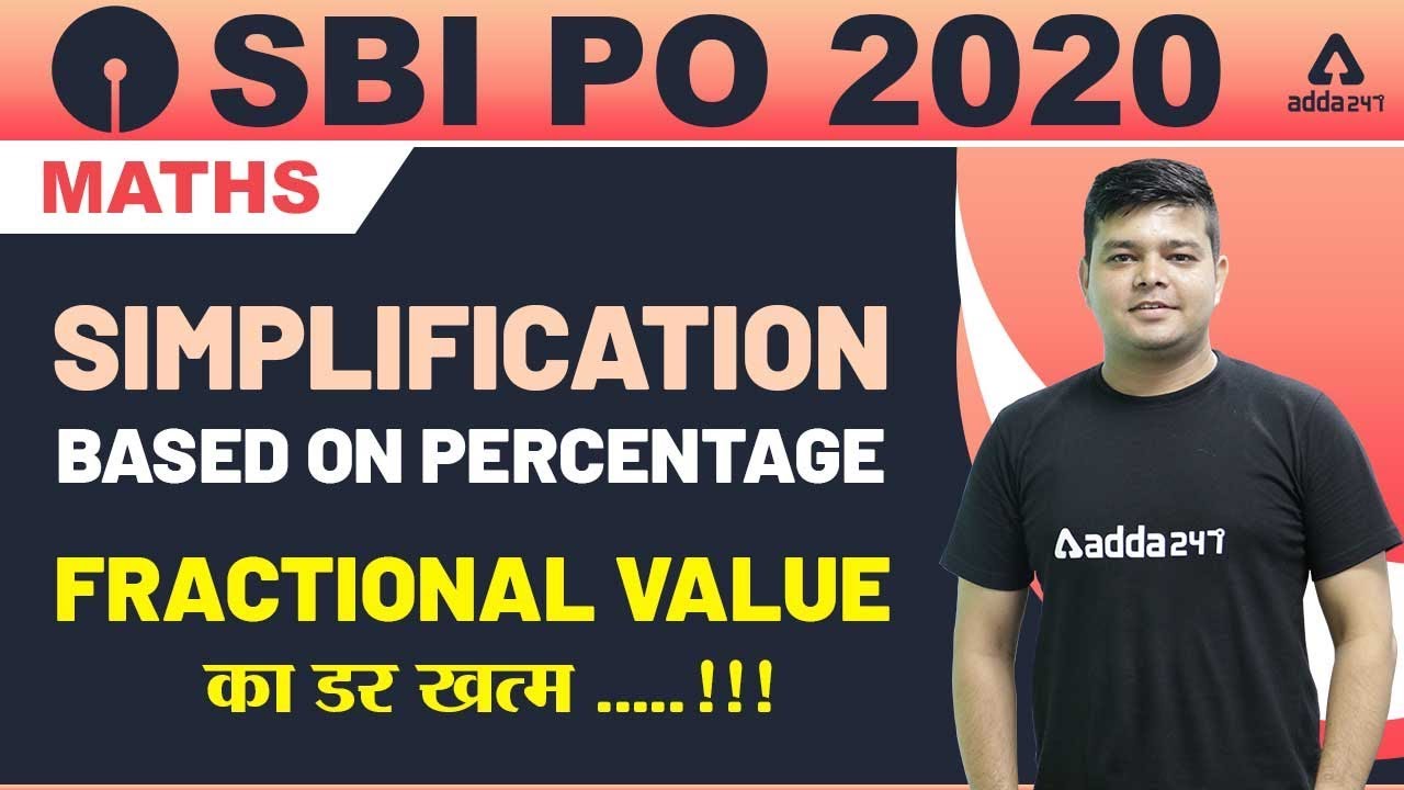Simplification Based On Percentage | Maths for SBI PO 2020 - YouTube