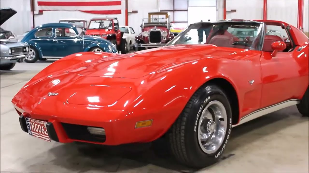1977 Chevy Corvette red - YouTube