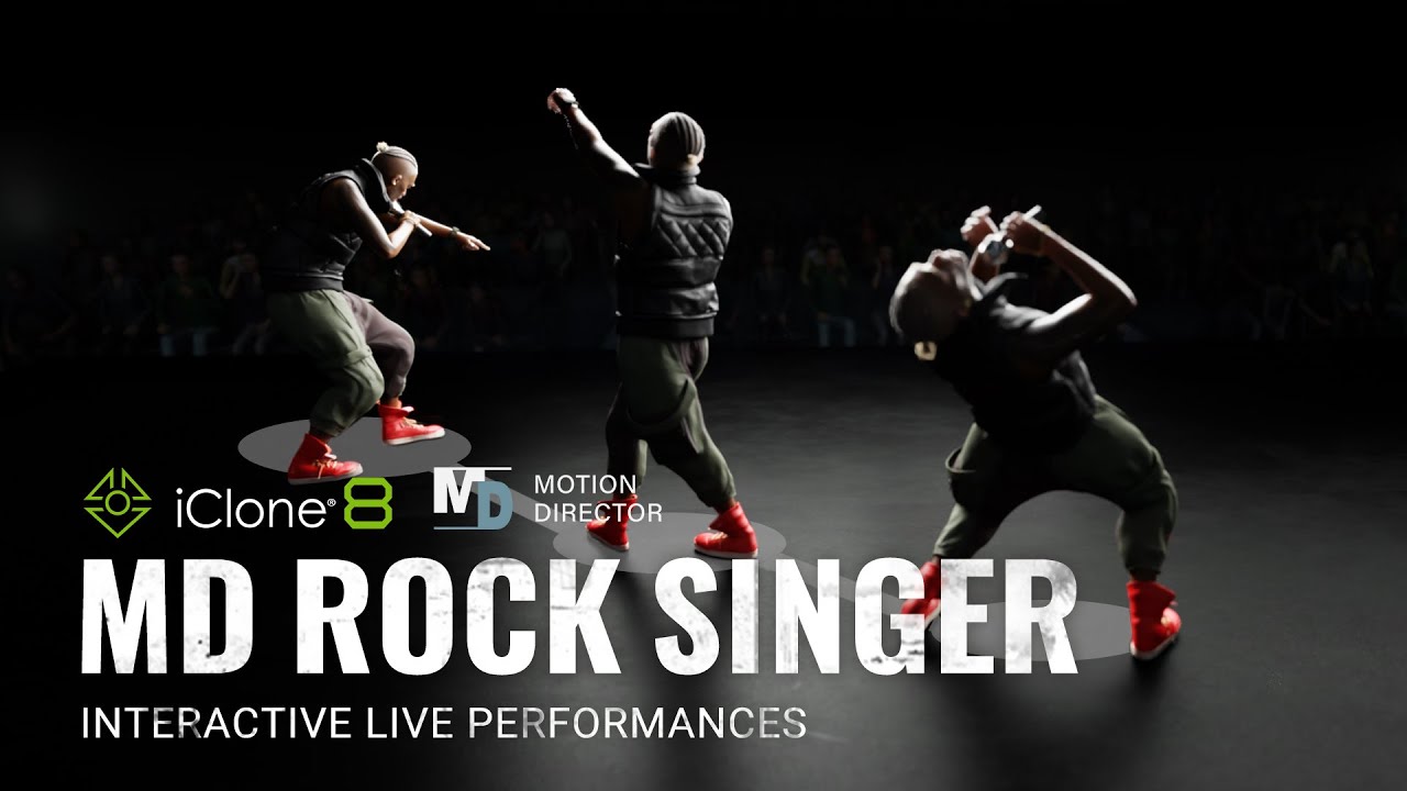 MD Rock Singer l Interactive Live Performances for iClone - YouTube