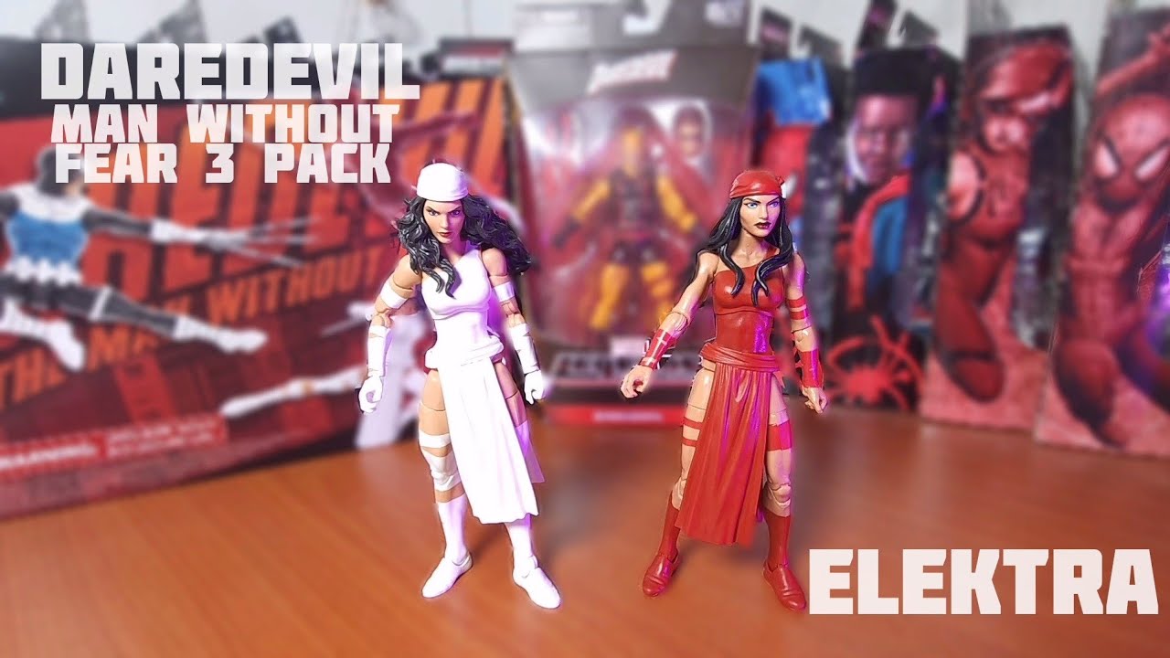 Marvel Legends Elektra - Daredevil Man Without Fear 3 Pack Figure ...