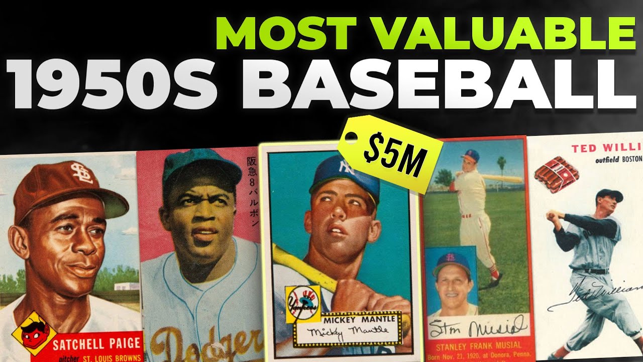 Top 50 Most Expensive Baseball Cards From the 1950s - YouTube