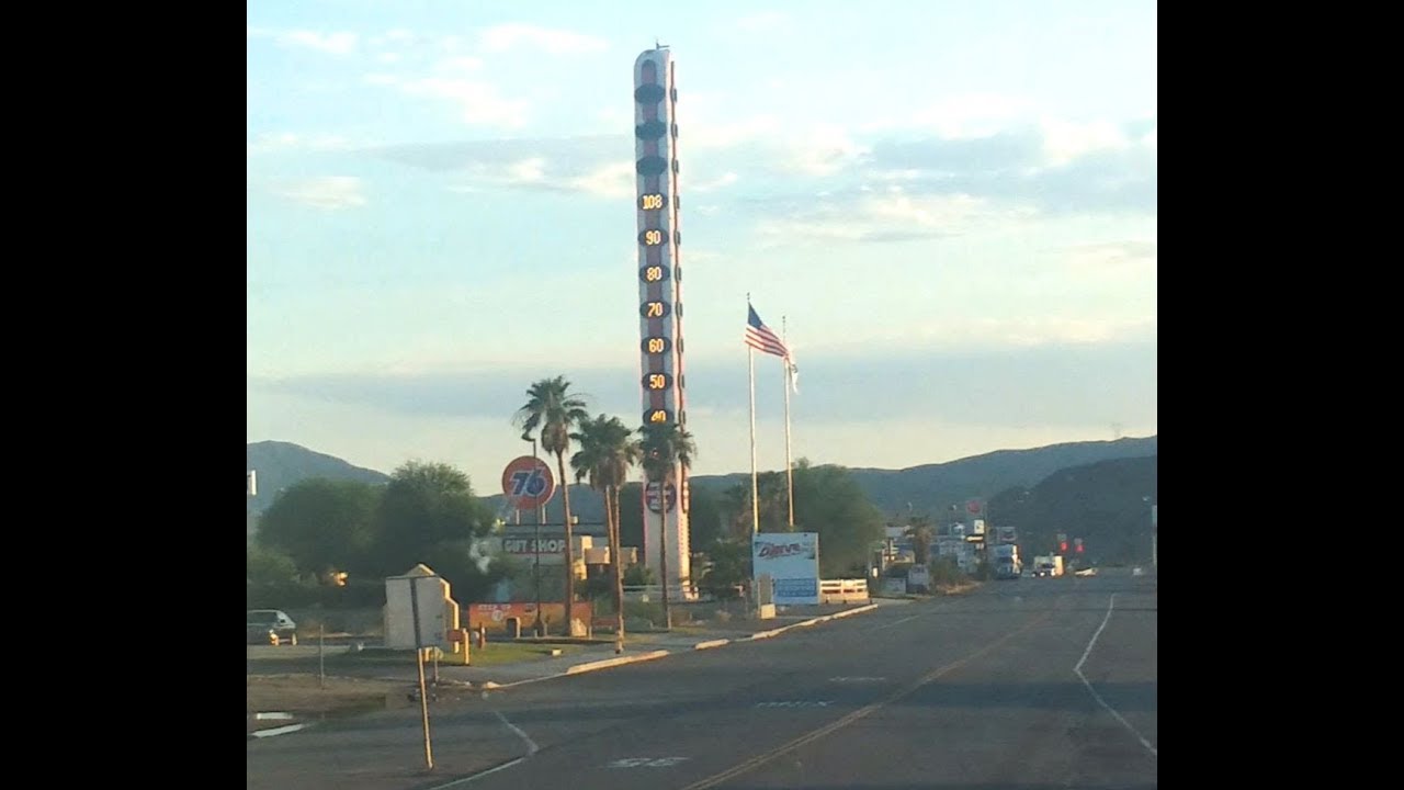 ROAD TRIP: WORLD'S TALLEST THERMOMETER - Baker, California, USA - YouTube