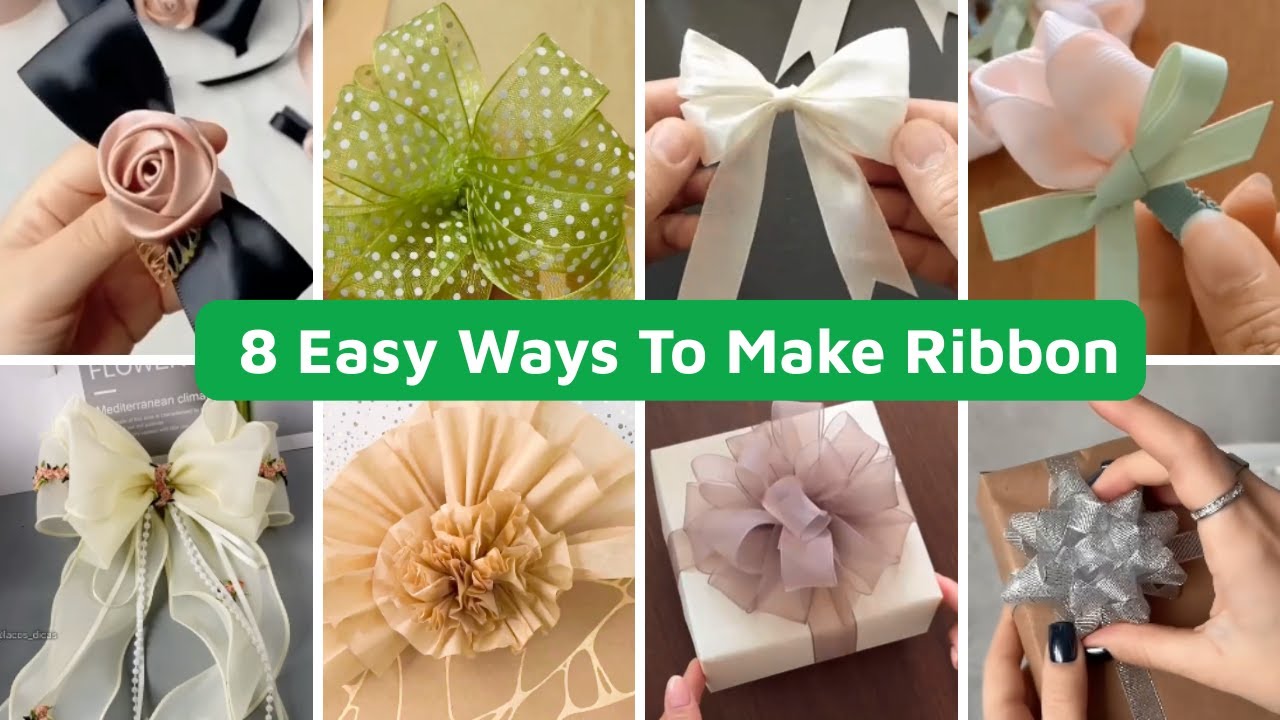 8 Supper Easy Way to Make a Beautiful Ribbon for your Gift | DIY Ribbon ...