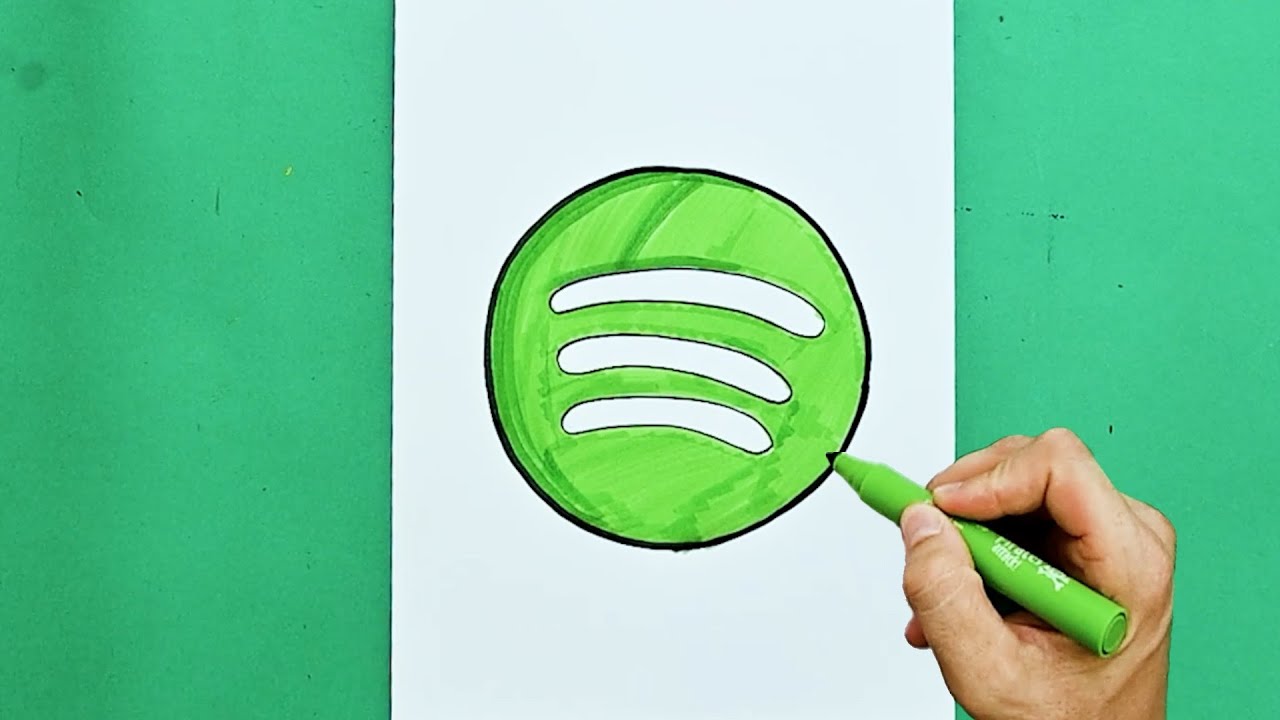 How to draw Spotify Logo - YouTube
