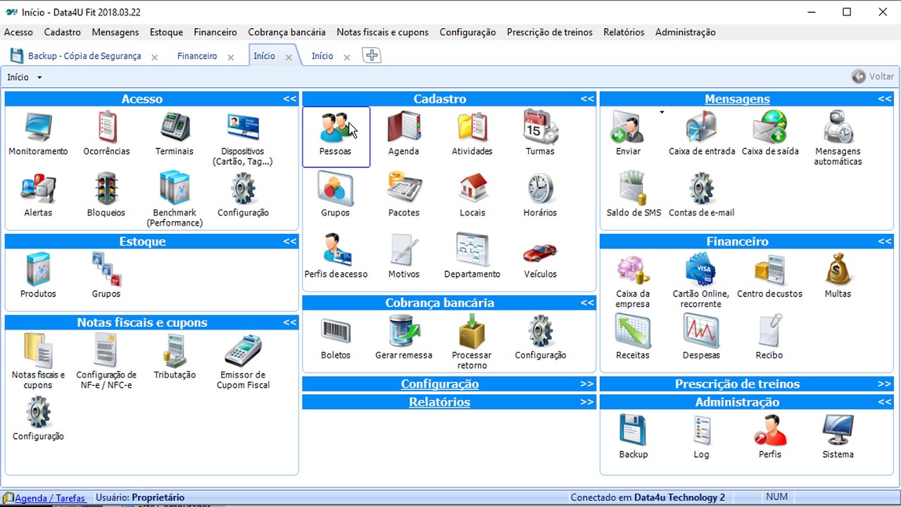 Conhecendo o sistema Data4u Fit para academias - YouTube