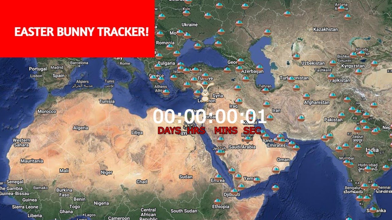 Easter Bunny Tracker 2023! LIVE🐇, Easter Countdown Live🔴 24/7 - YouTube
