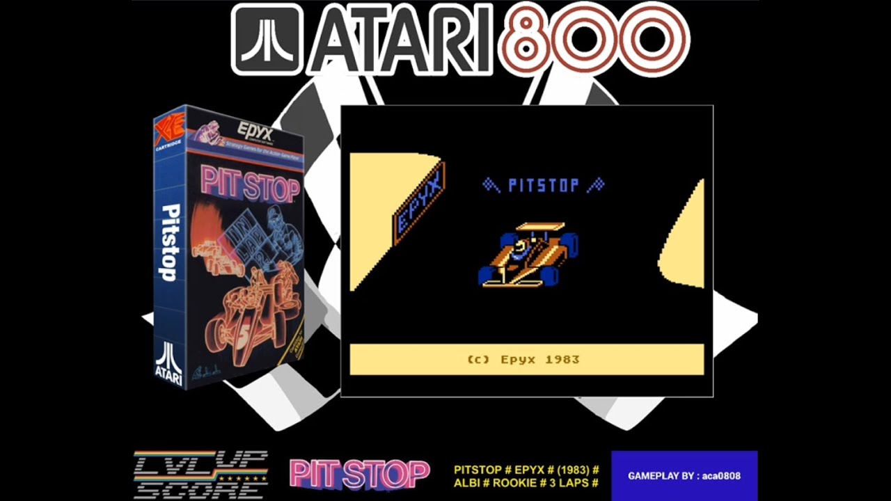 ATARI 8-BIT # PITSTOP (EPYX , 1983.) # ALBI # ROOKIE # 3 LAPS # 1:16 min. # - YouTube