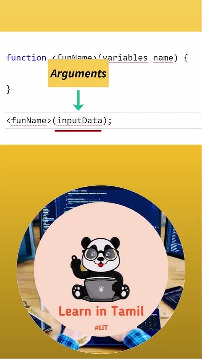 Parameters VS Arguments | Learn in Tamil #LiT - YouTube