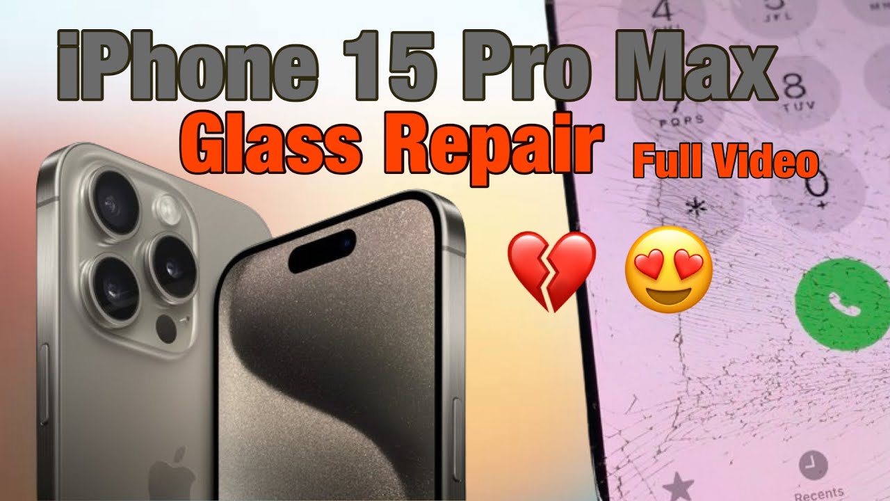 iPhone 15 Pro Max Front Glass Break_Damage Broken |Replacement Glass ...