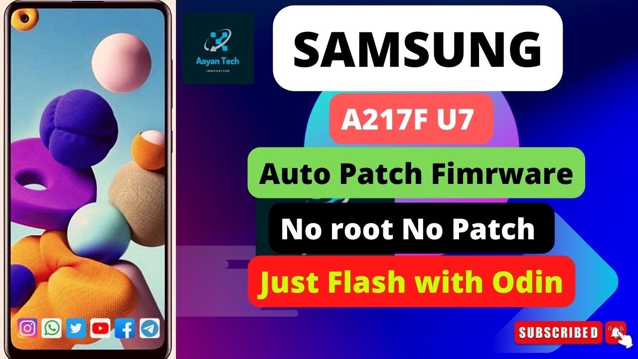 Samsung Autopatch A217F U7 Auto patch Firmware NG Fix Signal Ok Reset ...