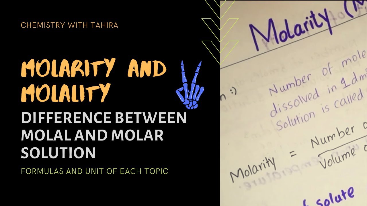 Molarity and Molality |Difference between Molal and Molar Solution ...
