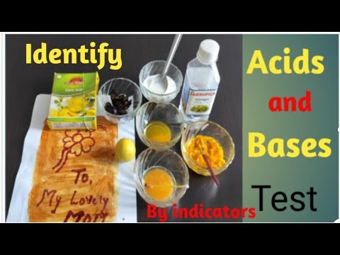 HOw we can Identify acid and base by using an indicators/ART ...
