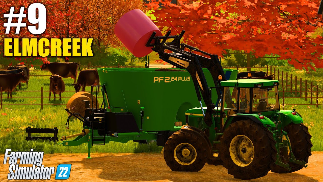 Farming Simulator22/expanding the farm/buying and feed animals/Elmcreek ...
