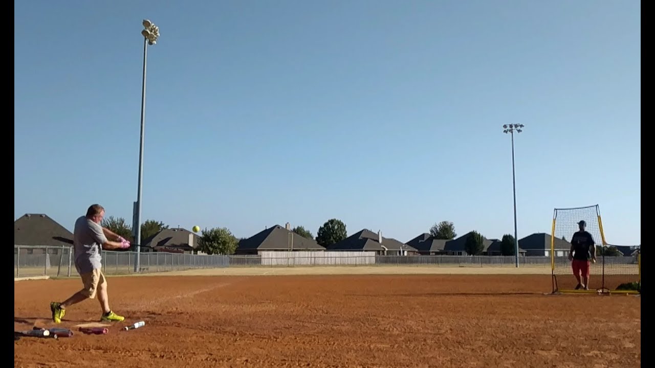 SLOW PITCH SOFTBALL WIND STRAIGHT IN BP - YouTube