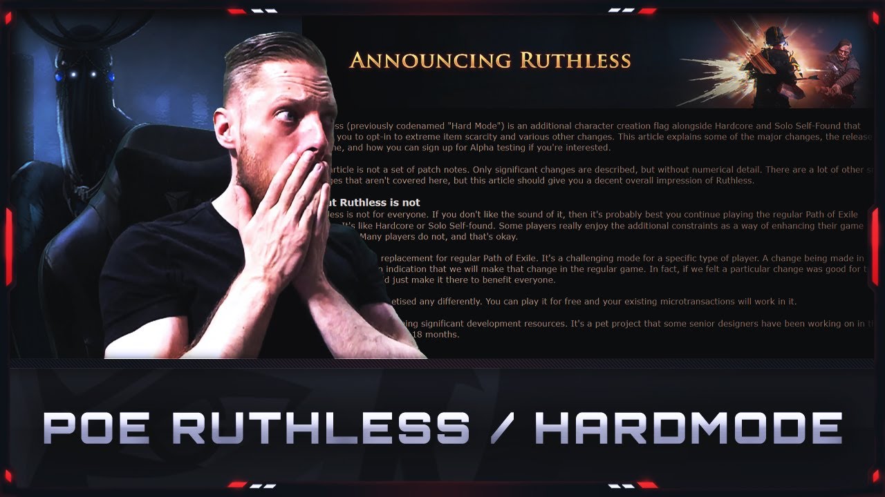 [PATH OF EXILE | 3.20] – ANNOUNCING RUTHLESS / HARDMODE FOR POE 3.20 ...