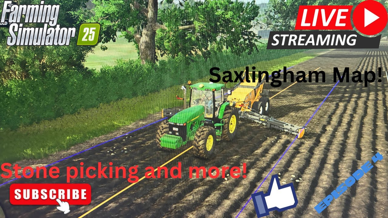 🔴LIVE: Stone Picking & Liming & More On SaxlingHam Map On Farming ...