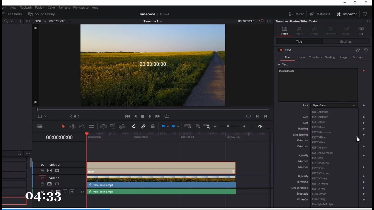 Come mostrare il Timecode sovrimpresso nei video con DaVinci Resolve ...