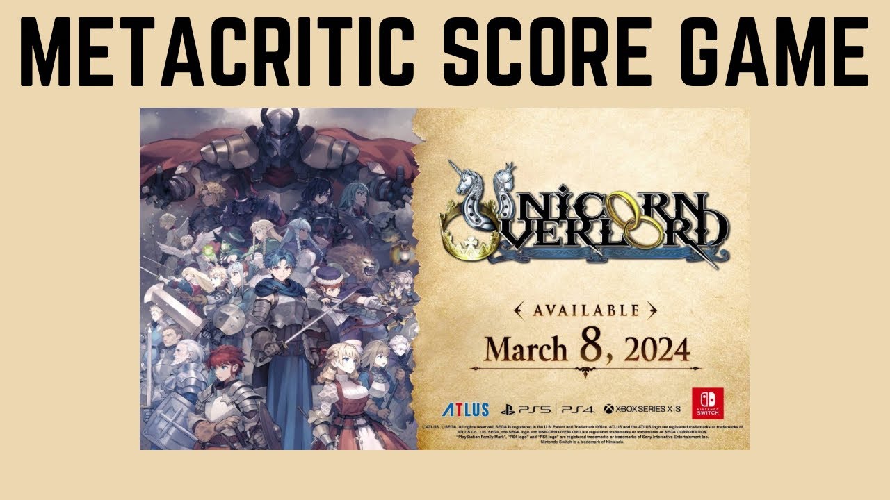 Unicorn Overlord Metacritic Score Game - Anything But Vanilla…Ware - YouTube