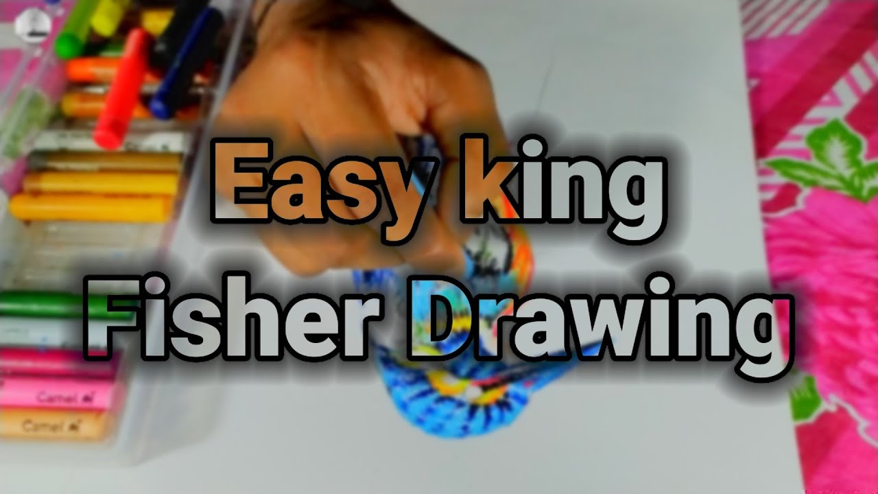 How to draw king fisher || Easy drawing king fisher || king Fisher # ...
