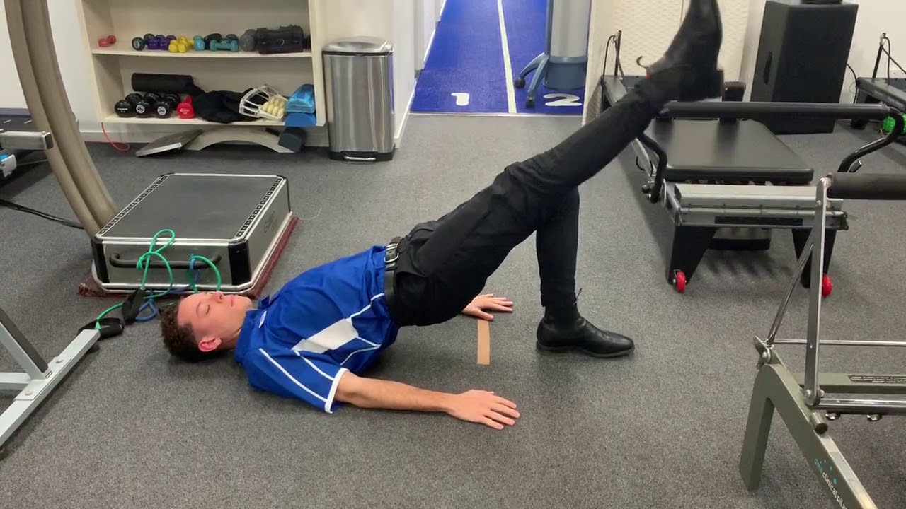 Knee injury prevention exercise - single leg bridge holds - YouTube