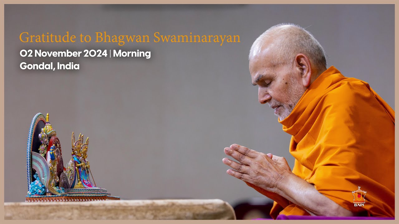 Gratitude to Bhagwan Swaminarayan: Prayer by HH Mahant Swami Maharaj, 2 ...