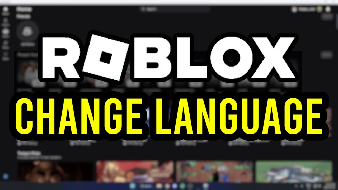 How To Change Language In Roblox - YouTube
