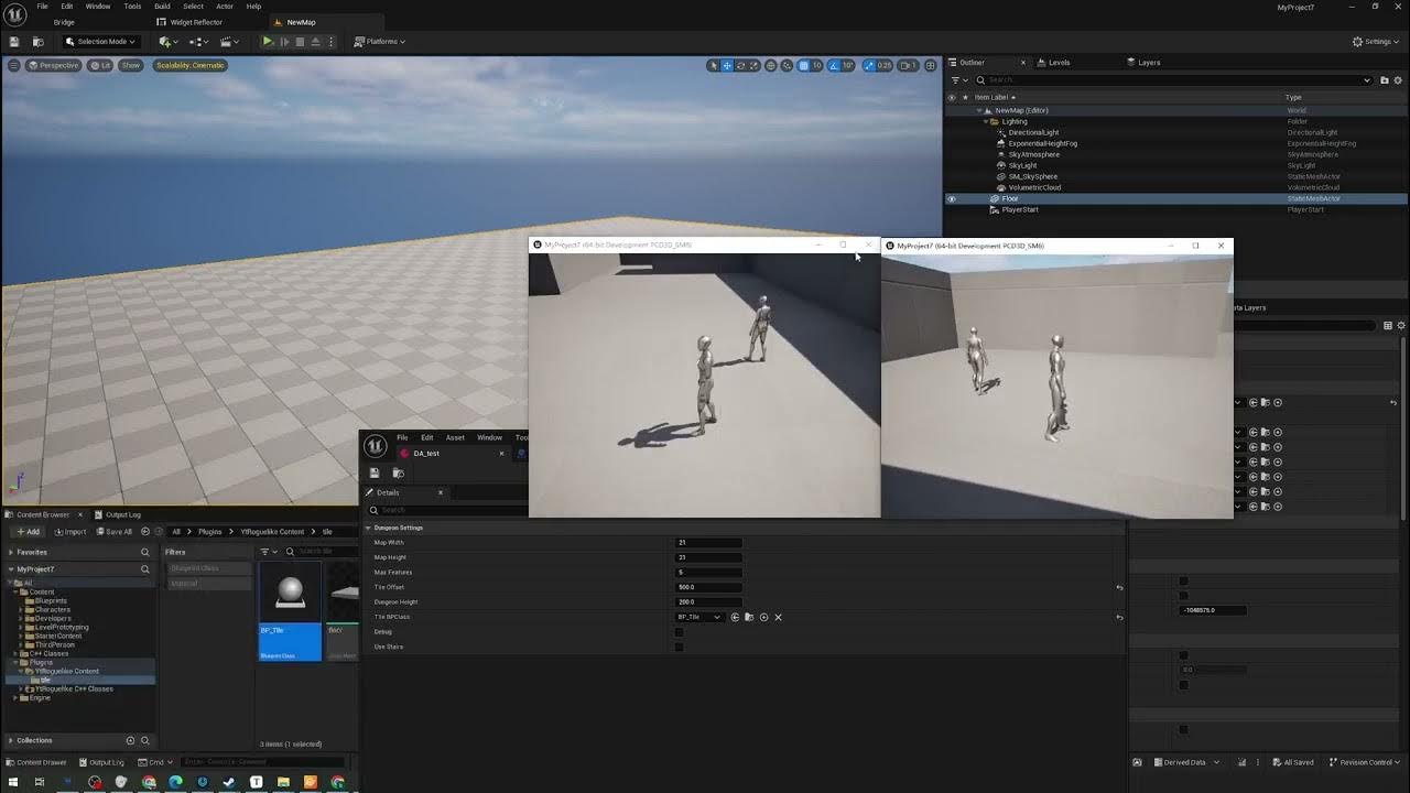 Unreal Roguelike Dungeon Generation Plugin - multiplayer - YouTube