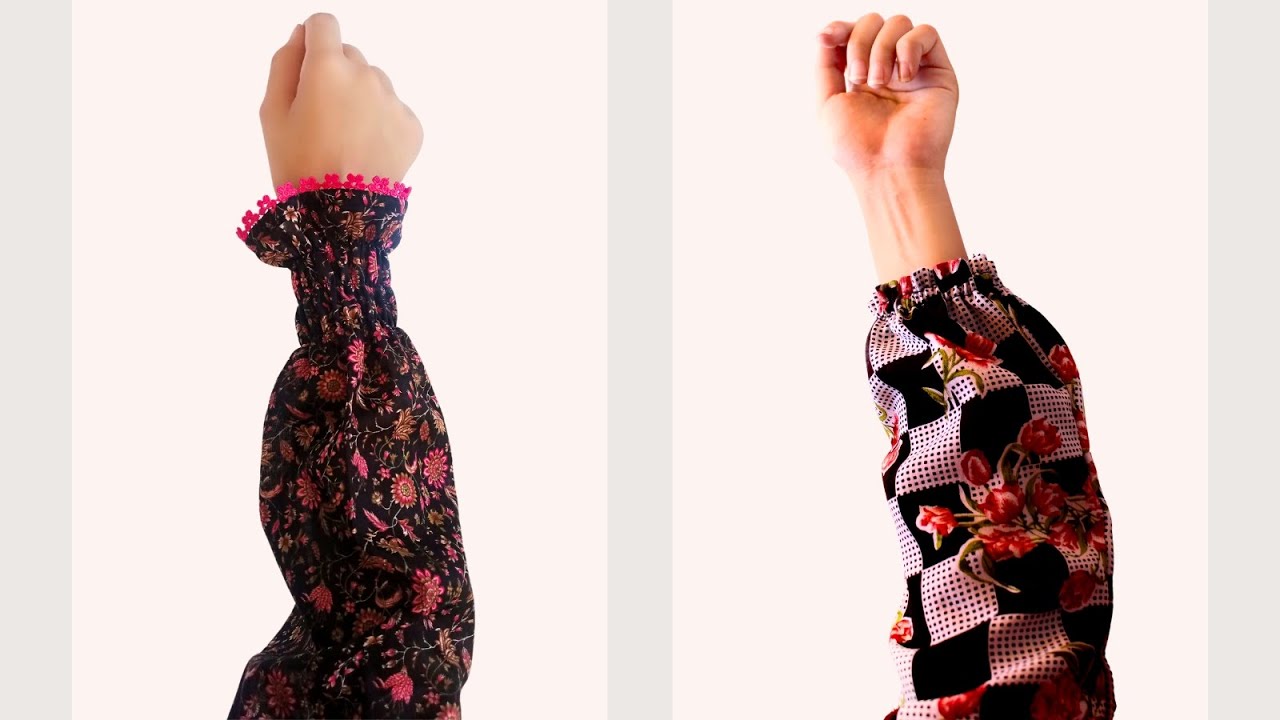 Elastic sleeves Designs Cutting and Stitching | Sleeves Design 2024 ...