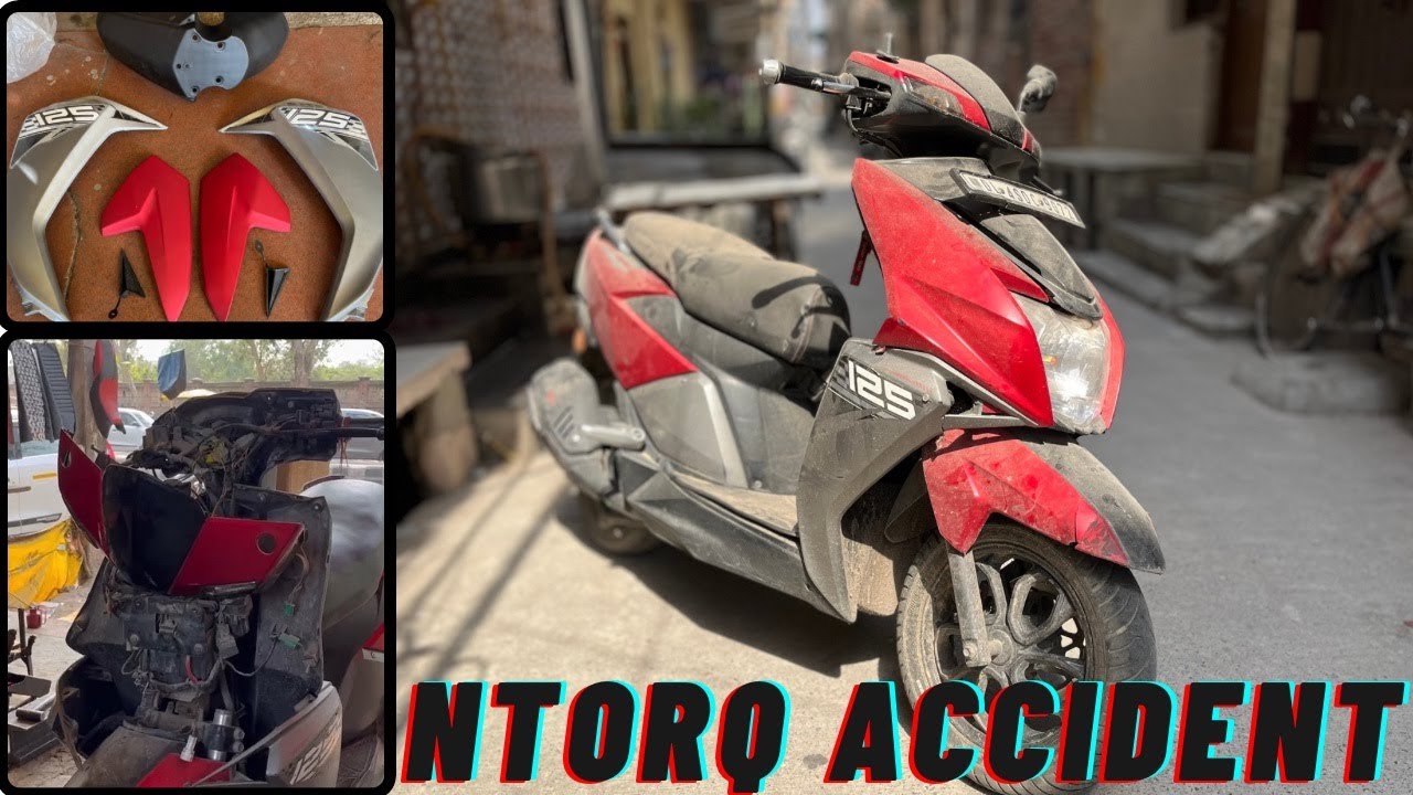 Ntorq ka Major Deadly Accident || Rider Safe Scooty Damage #vlog #viral - YouTube