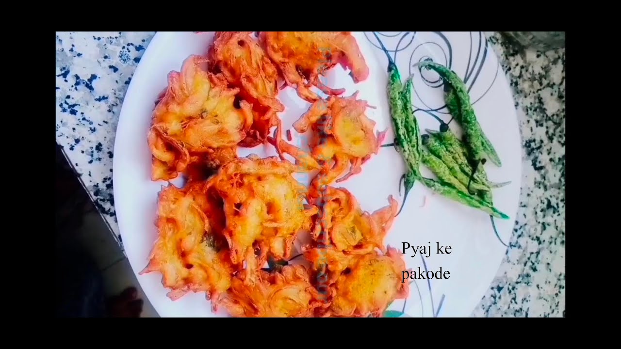 Pyaj ke Pakode, Pakode, Besan ke Pakode, Kandyachi Bhaji, Bhaji, Kanda ...