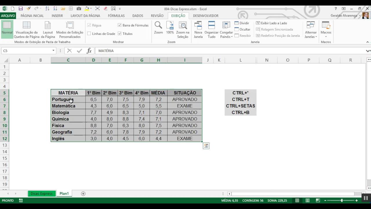 004 - Dicas Express - Ctrl B - ExcelExpert - YouTube