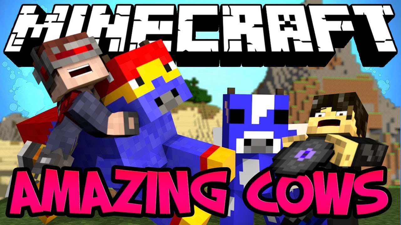 Minecraft Mod Showcase : Amazing Cows Mod! (Super Cow, Fire Cow, Flying ...